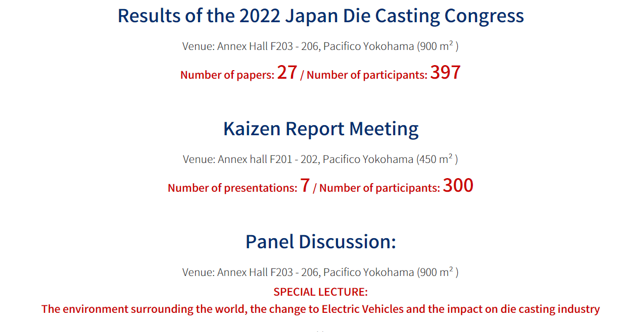 2024年日本横滨压铸展 JAPAN DIE CASTING CONGRESS AND EXPOSITION - WorldExpoin